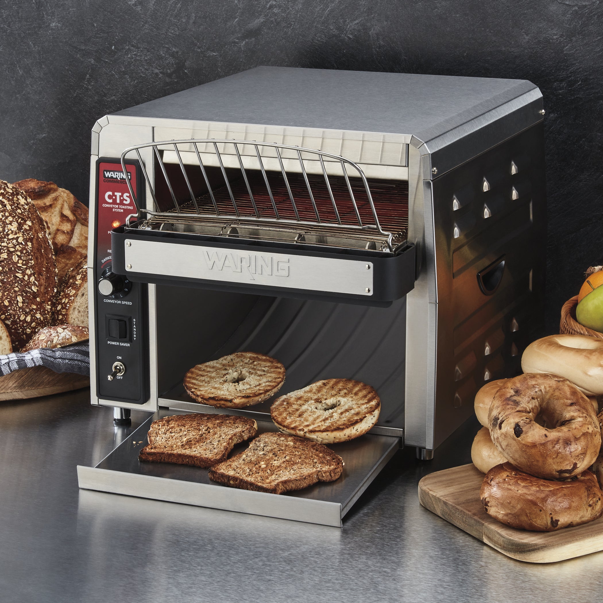 Waring® CTS1000 Conveyor Toaster, 450 Slices /Hour, 120V – Nella Cutlery