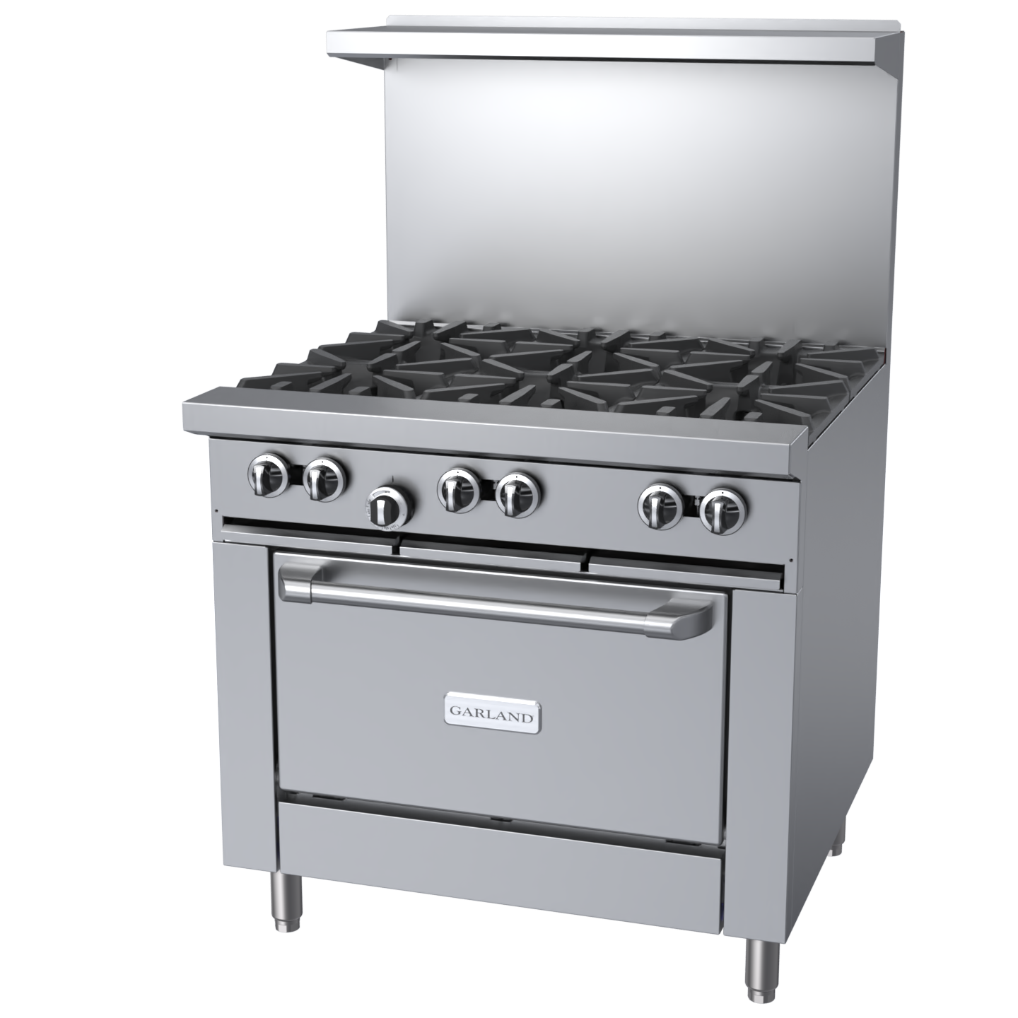 Garland US Range 36" Heavy Duty 6 Burner Range with Standard Oven, Nat ...