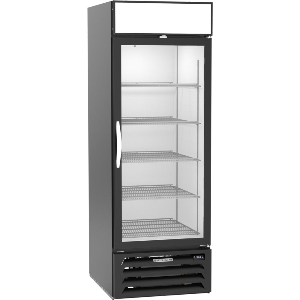Beverage-Air 27" Merchandiser Refrigerator with 1 Glass Door, Black Ex ...