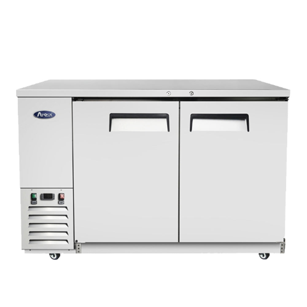 Atosa MBB59GR 57" Back Bar Refrigerator with 2 Solid Doors, Stainless ...