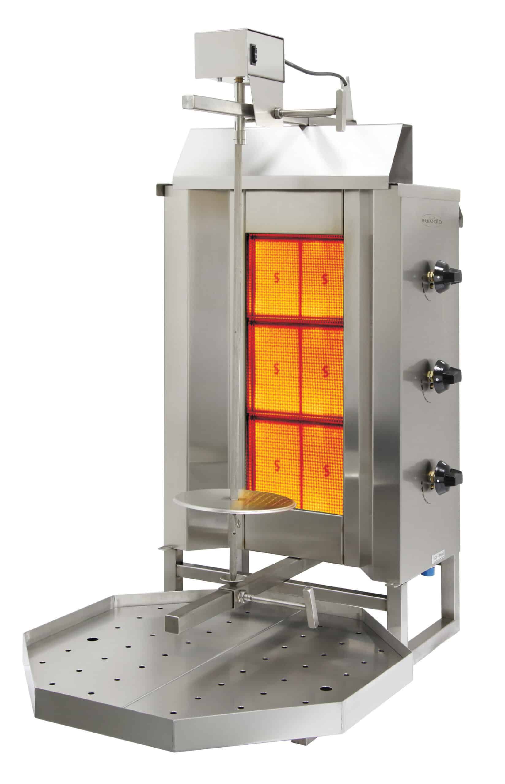 Eurodib 3 x Double Burner Vertical Gyro / Shawarma Machine 33,268 BTU ...