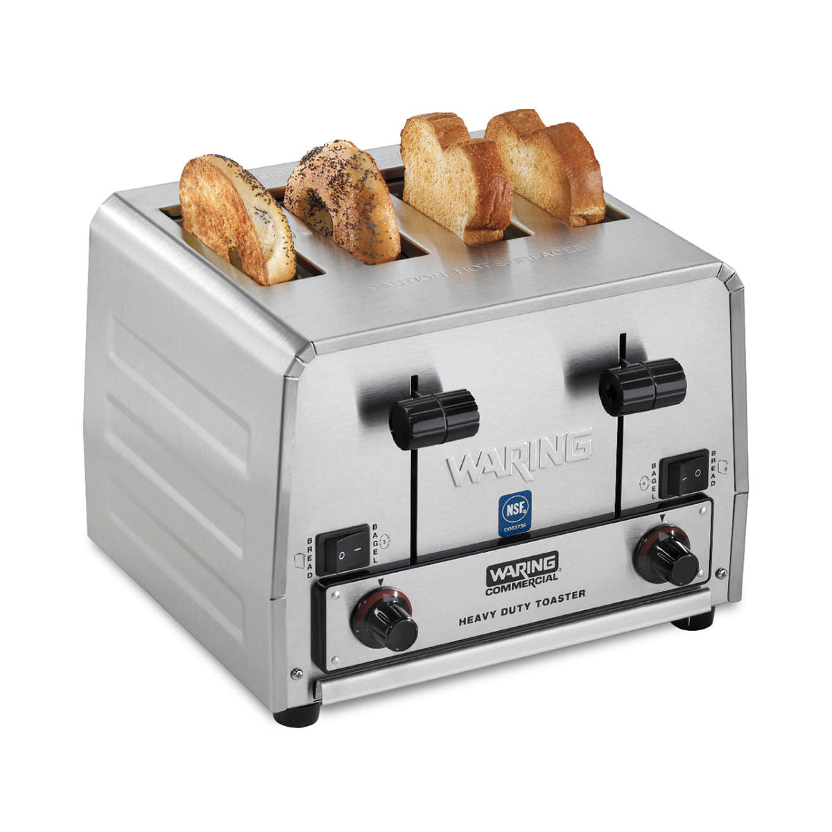 Waring WCT850 Heavy Duty Pop Up Toaster with Bread & Bagel Combi, 208V ...