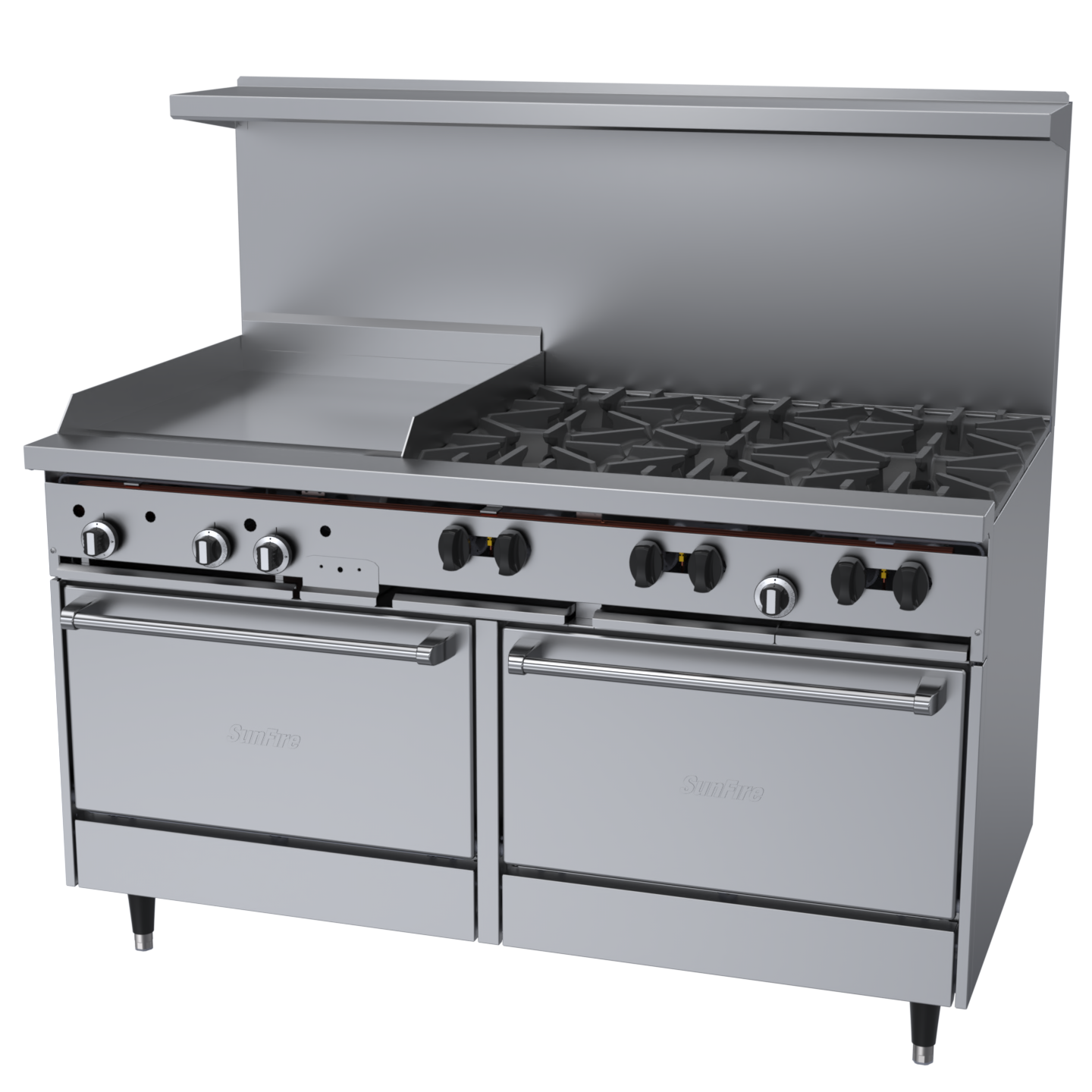 Garland Sunfire 60" Range with 6 Burners & 24" Griddle Natural Gas ...