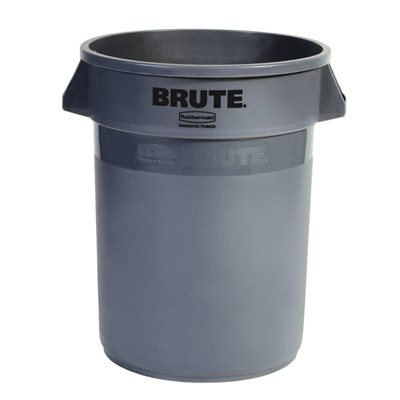Rubbermaid FG261000GRAY Brute 10 Gallon Round Trash Can, Grey – Nella ...