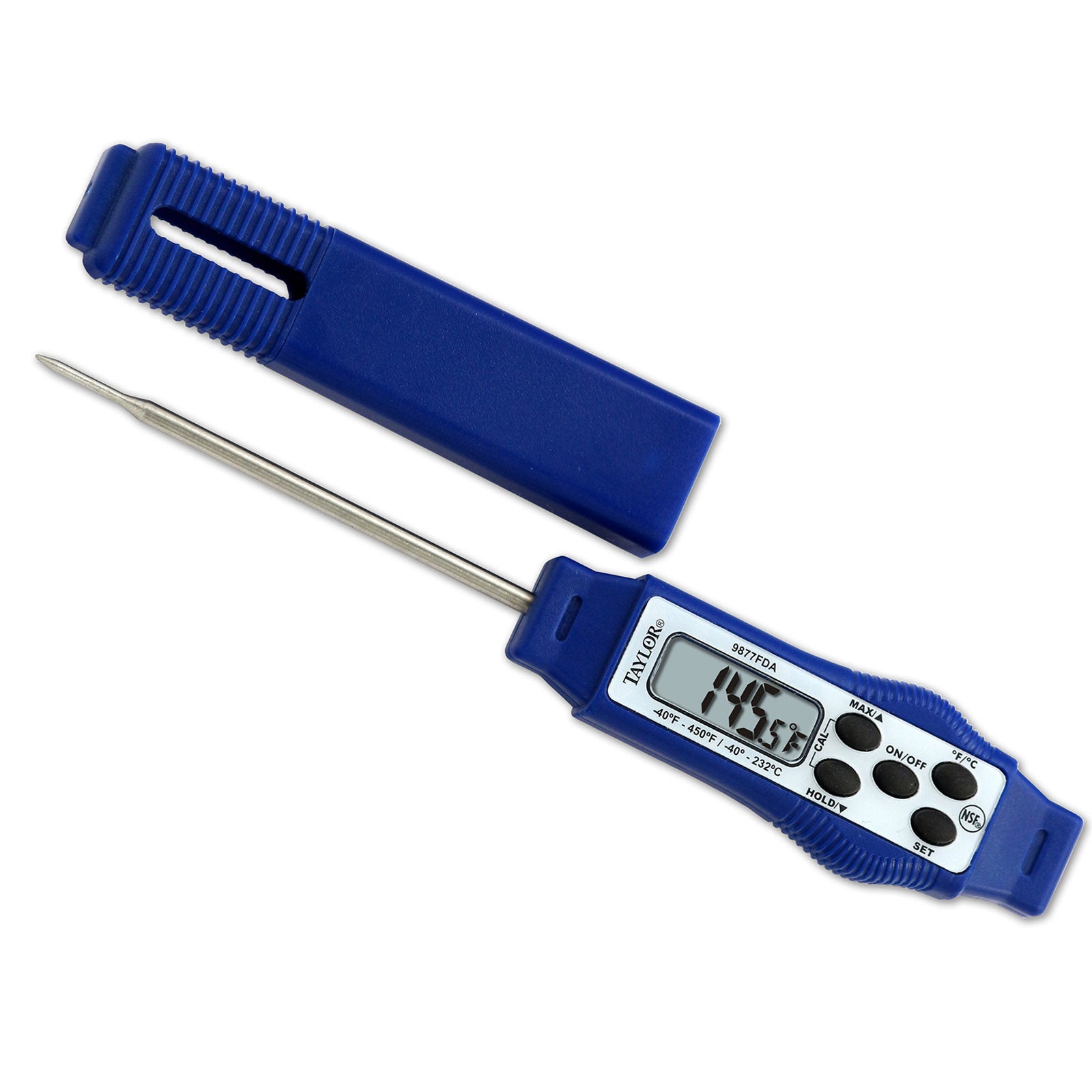 Taylor Waterproof Compact Pocket Thermometer, Blue, -40° to 450°F ...