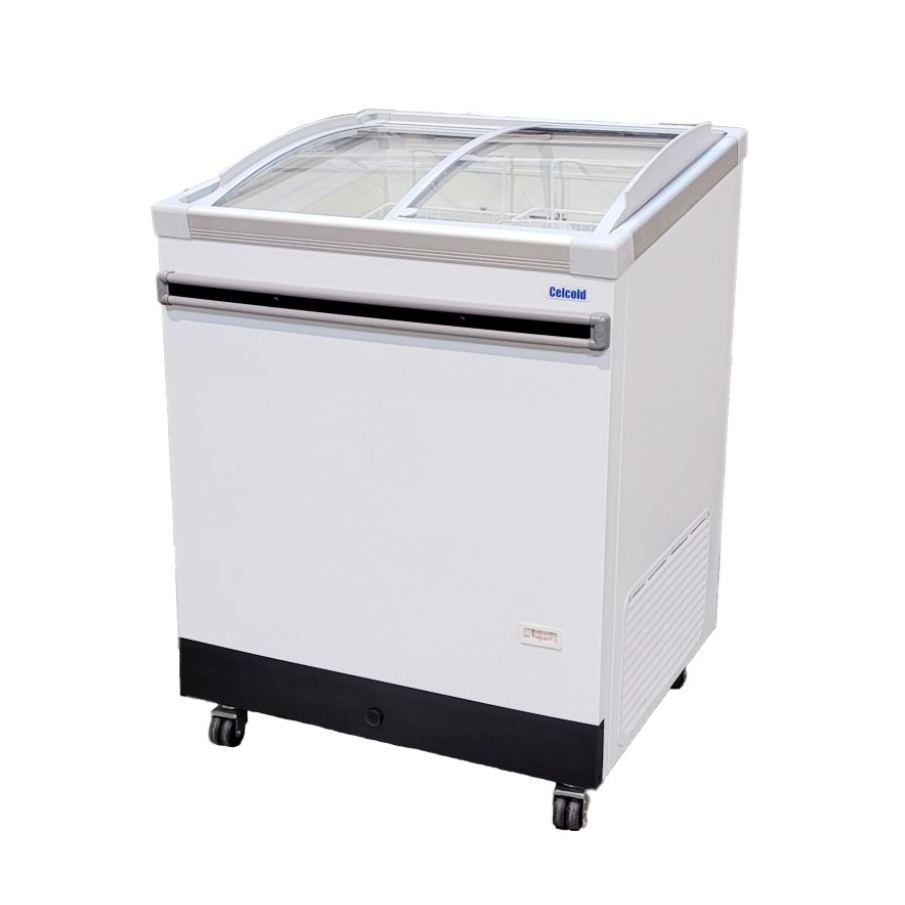 Celcold CATF31 28" Ice Cream Display Freezer with Angle Glass Top ...