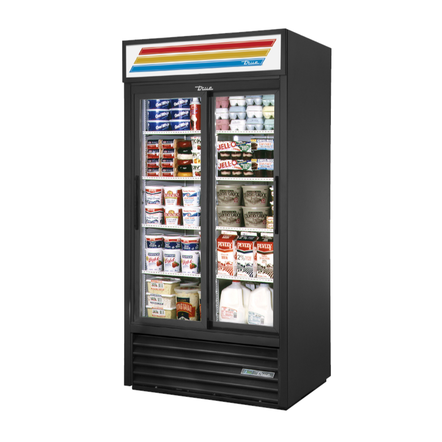 True GDM-33-HC-LD 40" Merchandising Refrigerator with 2 Glass Sliding ...