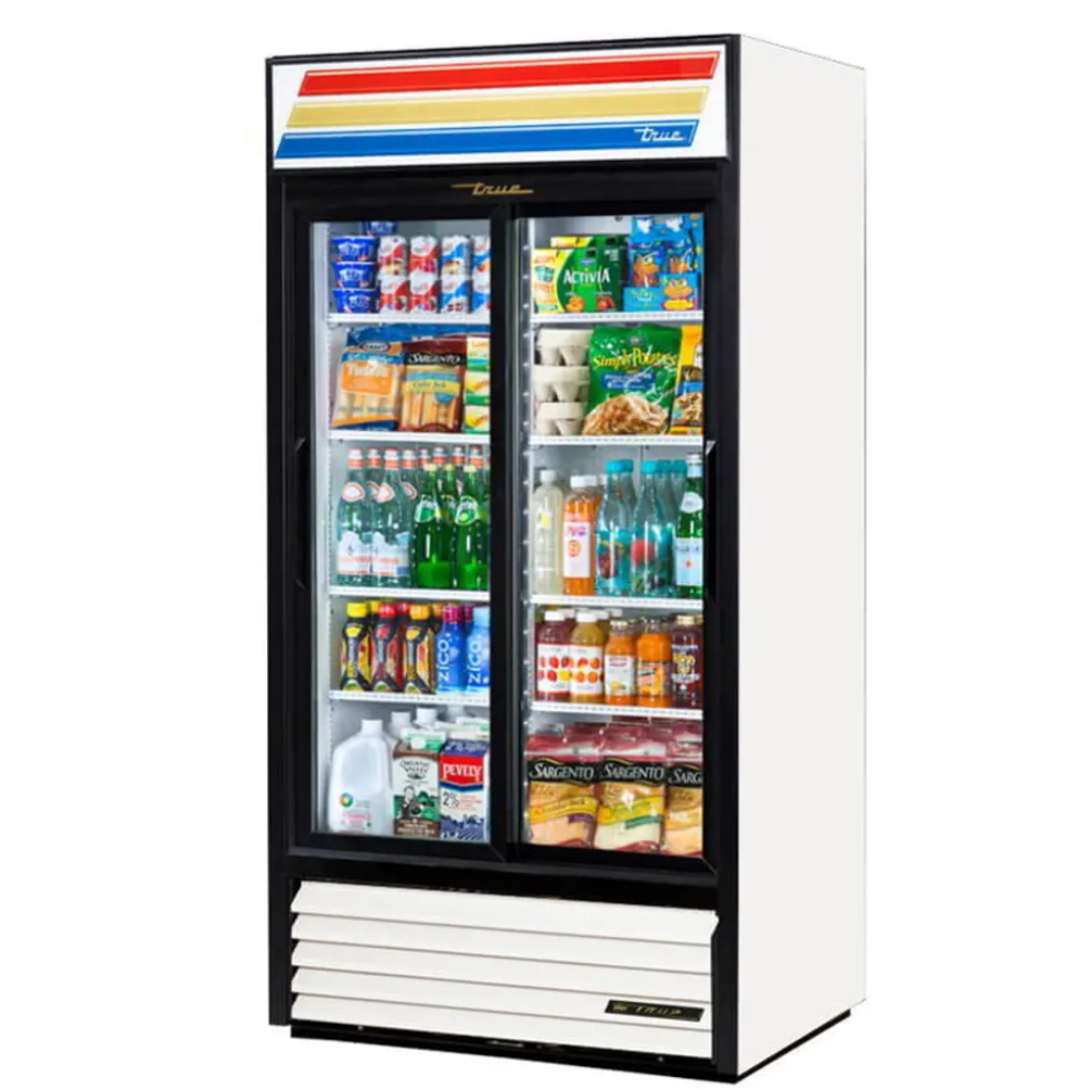 True GDM-33-HC-LD 40" Merchandising Refrigerator with 2 Glass Sliding ...