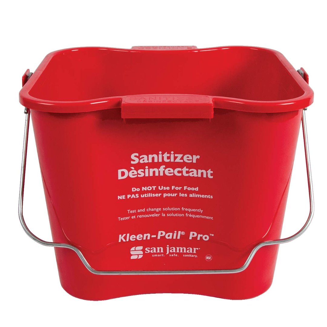 San Jamar Kleen-Pail 8 Qt. Sanitizer Bucket, Red – Nella Cutlery