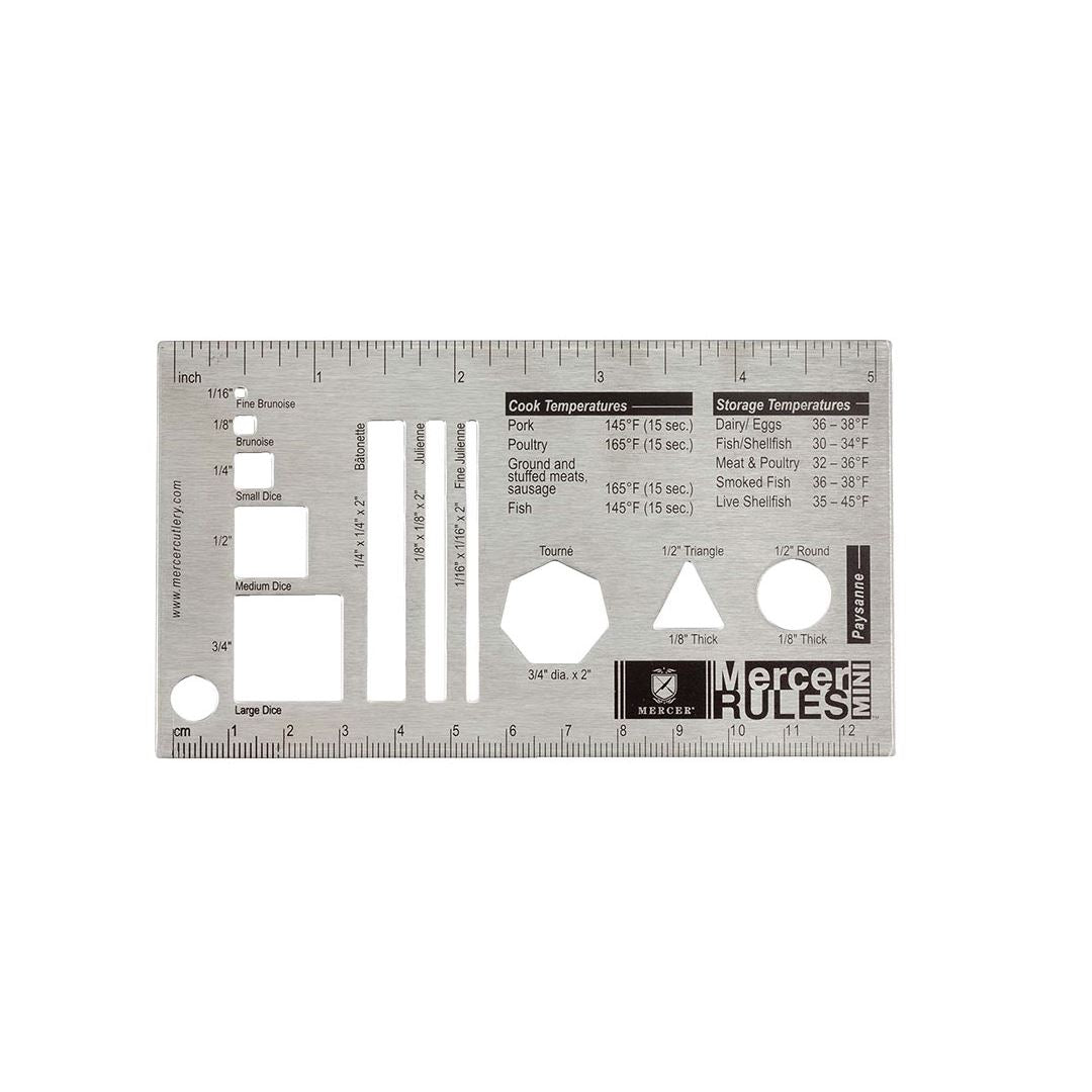 Mercer Culinary Mercer Rules Mini 5.25" x 3" Kitchen Ruler, Stainless ...