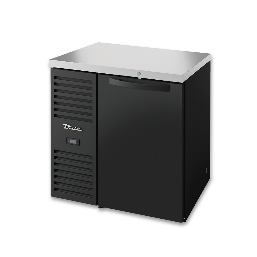 True TBR36-RISZ1-L-B-S-1 36" Back Bar Refrigerator with 1 Solid Door ...