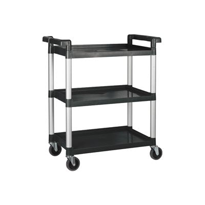 Winco UC-2415K Three Tier Utility Cart, Black - 32" x 16" x 37" – Nella ...